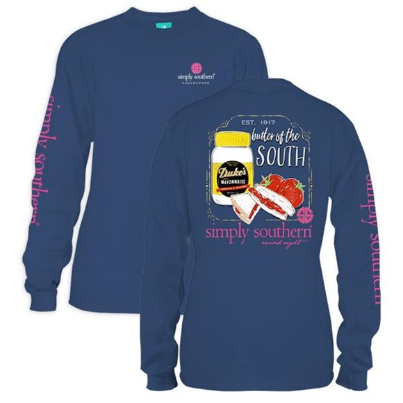 Simply Southern | Tops | Simply Southern Long Sleeve Dukes Mayo Shirt ...